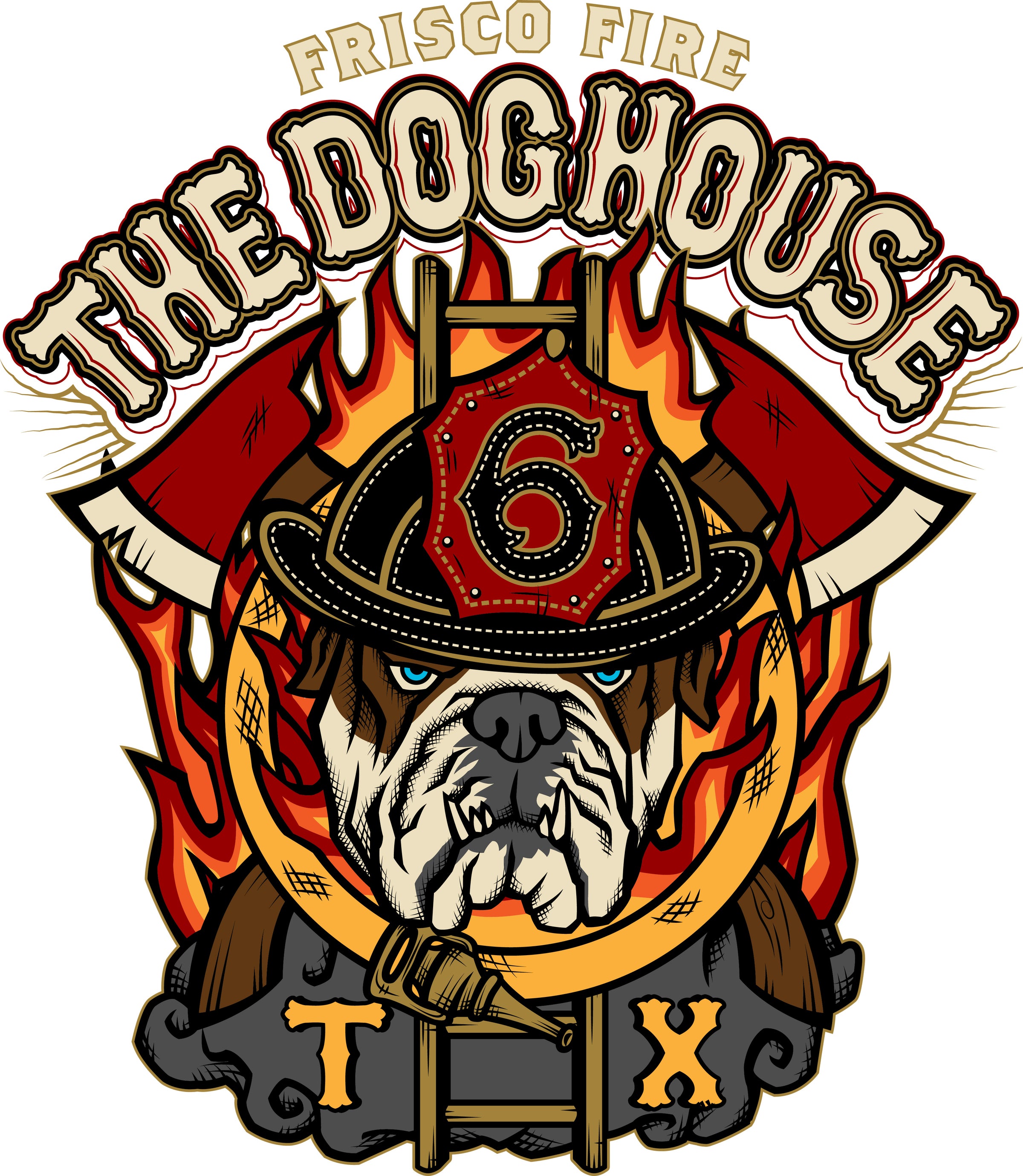 Dog House Fire Station Logo